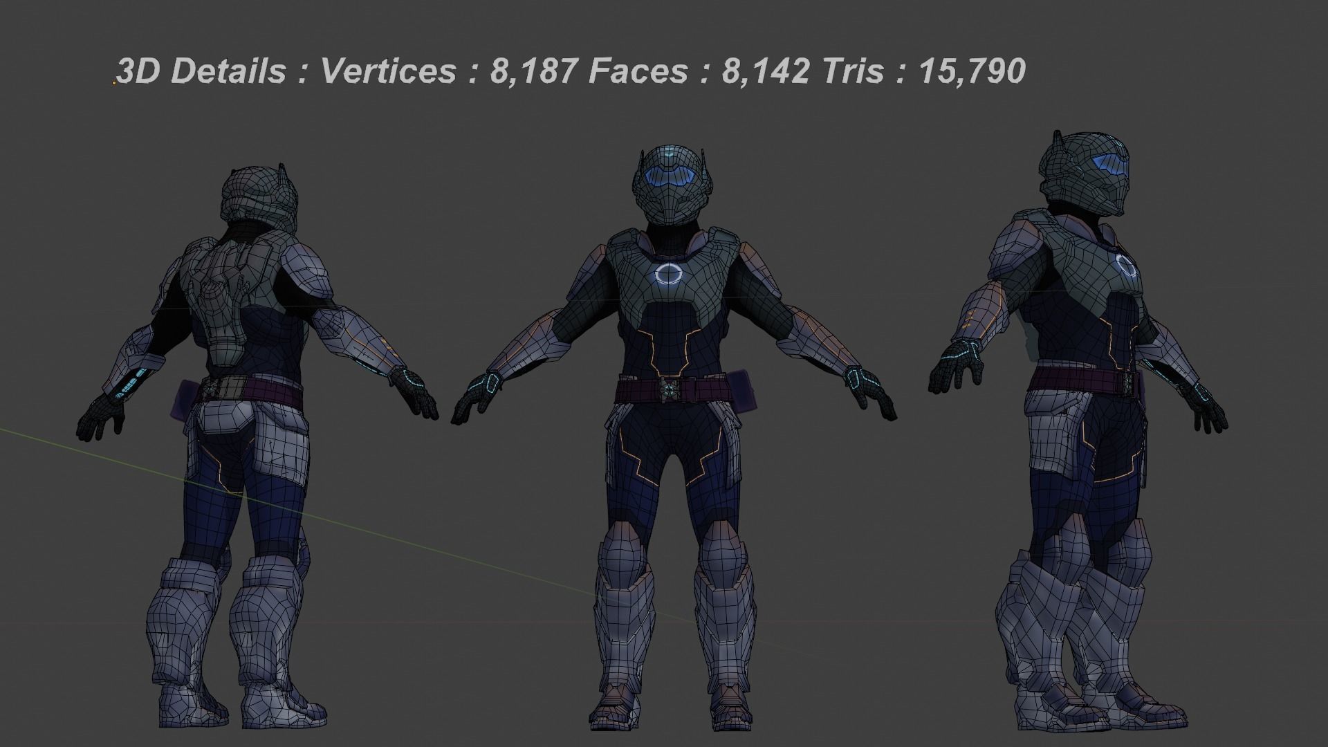 3D model Nexus - Low Poly Sci-fi Character VR / AR / low-poly | CGTrader