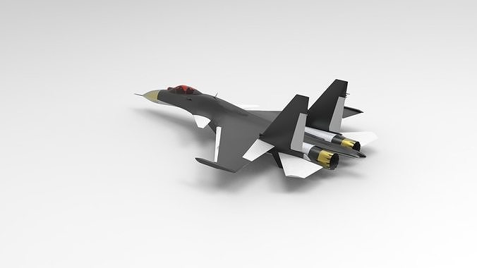 Sukhoi Su-35S Flanker-E Black 3D model | CGTrader