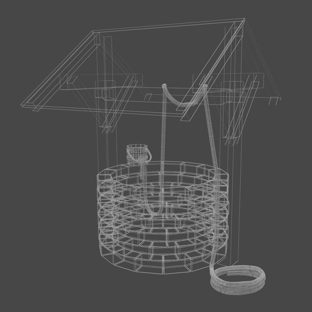 3D model Low-Poly Village Well VR / AR / low-poly | CGTrader