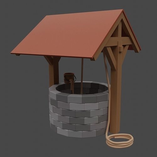 3D model Low-Poly Village Well VR / AR / low-poly | CGTrader