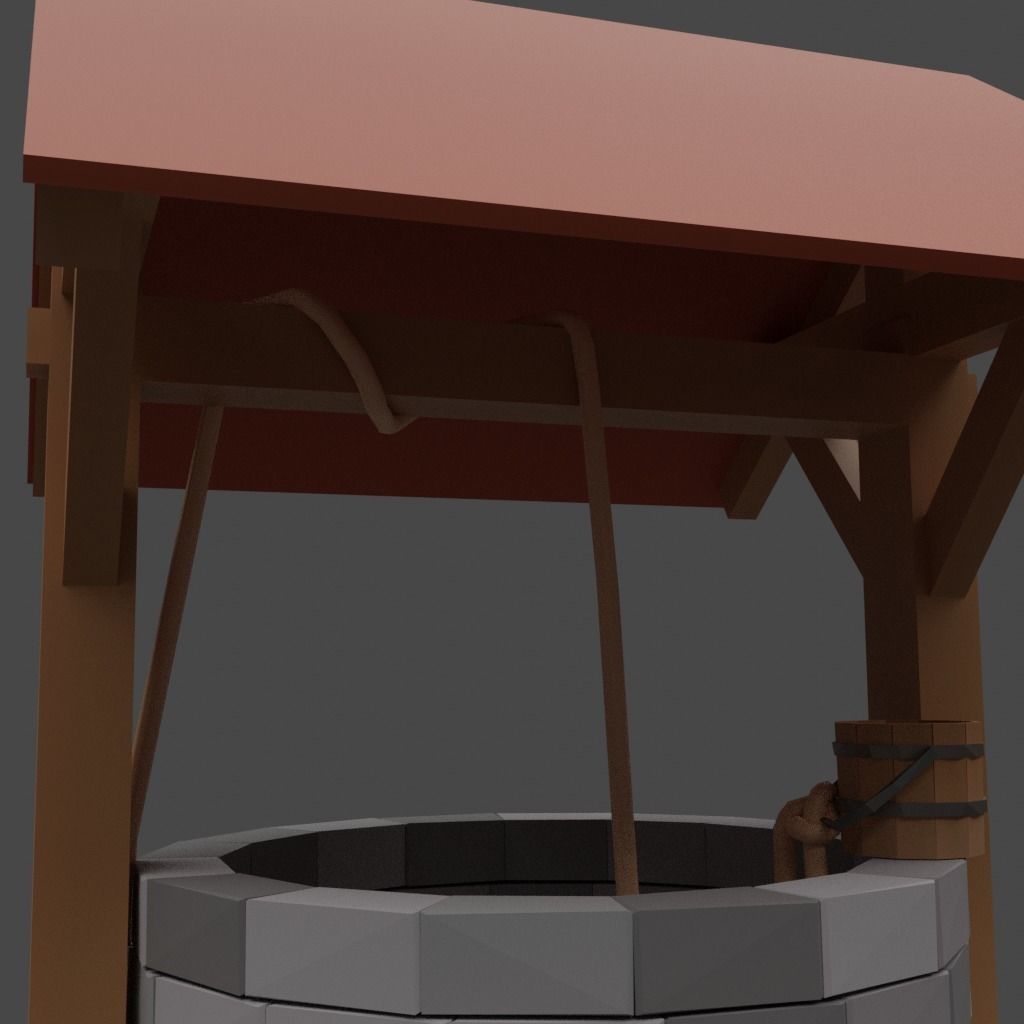 3D model Low-Poly Village Well VR / AR / low-poly | CGTrader