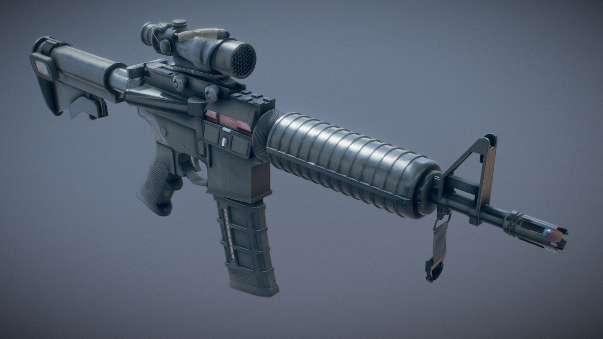 AR-15 style rifle free VR / AR / low-poly 3D model | CGTrader