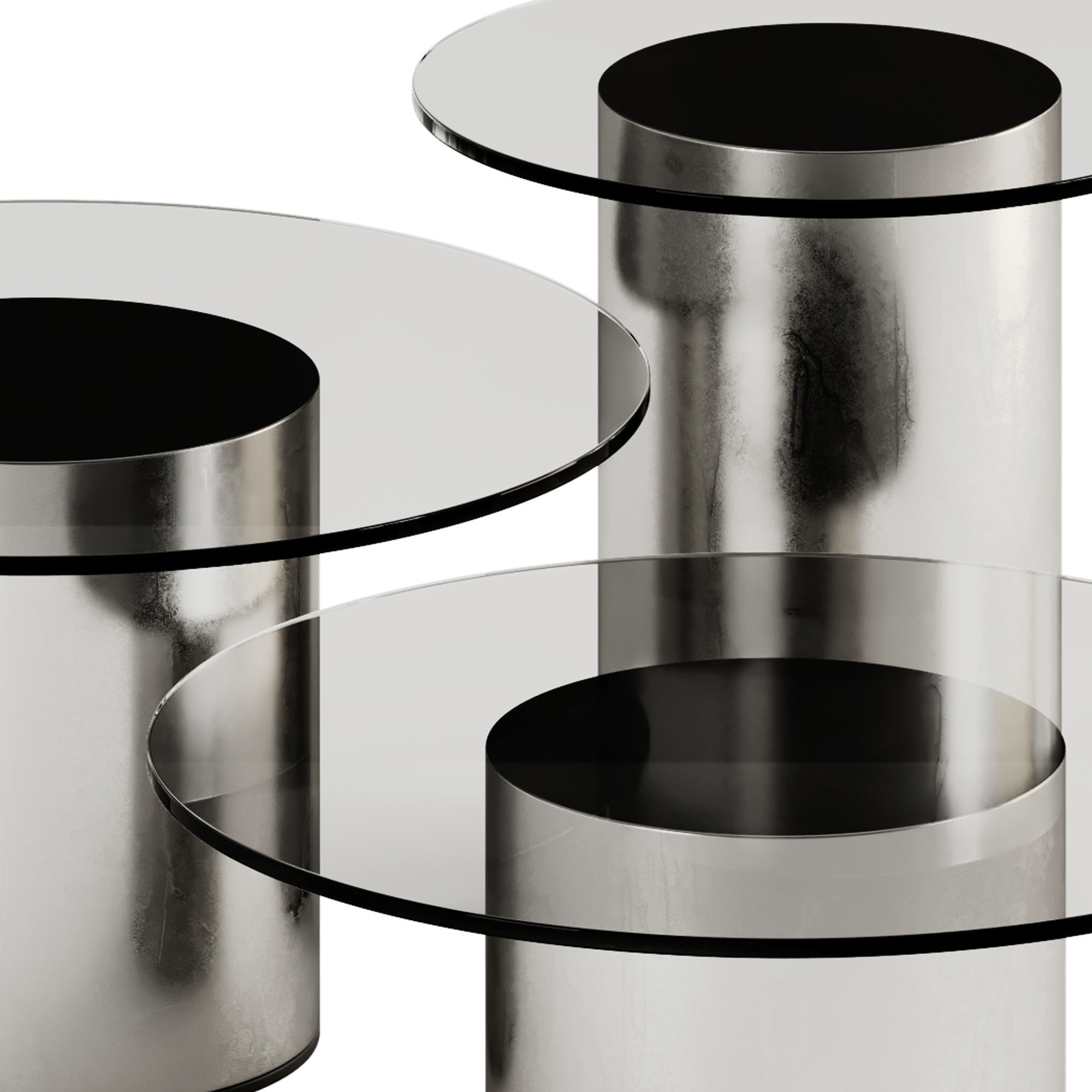 Ubeda and Otto Canalda Contemporary Glass 2001 Side Tables 3D model | CGTrader