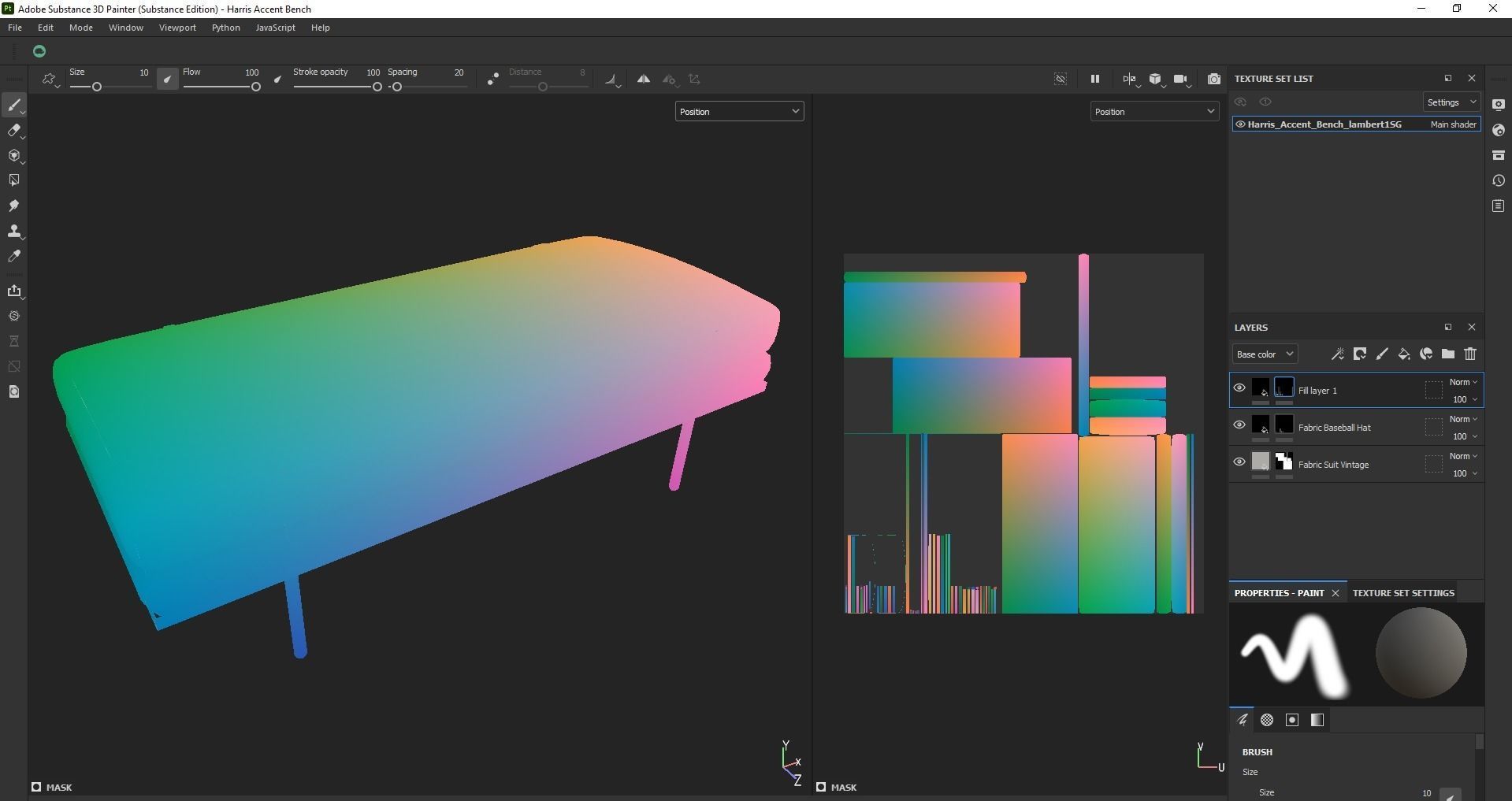 3D model Booker bench - end bench - stool - seat - accent bench VR / AR ...