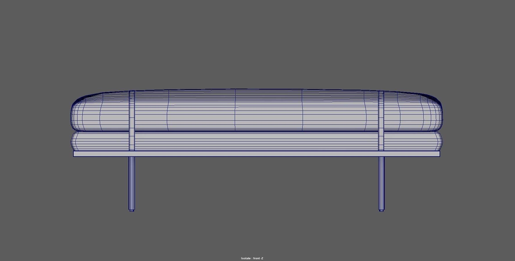 3D model Booker bench - end bench - stool - seat - accent bench VR / AR ...