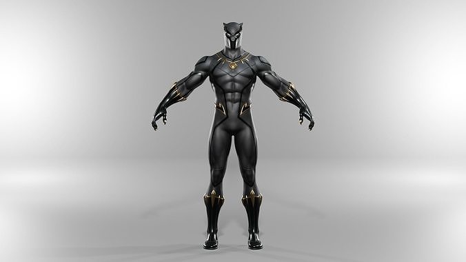 Black Panther 3D model rigged | CGTrader