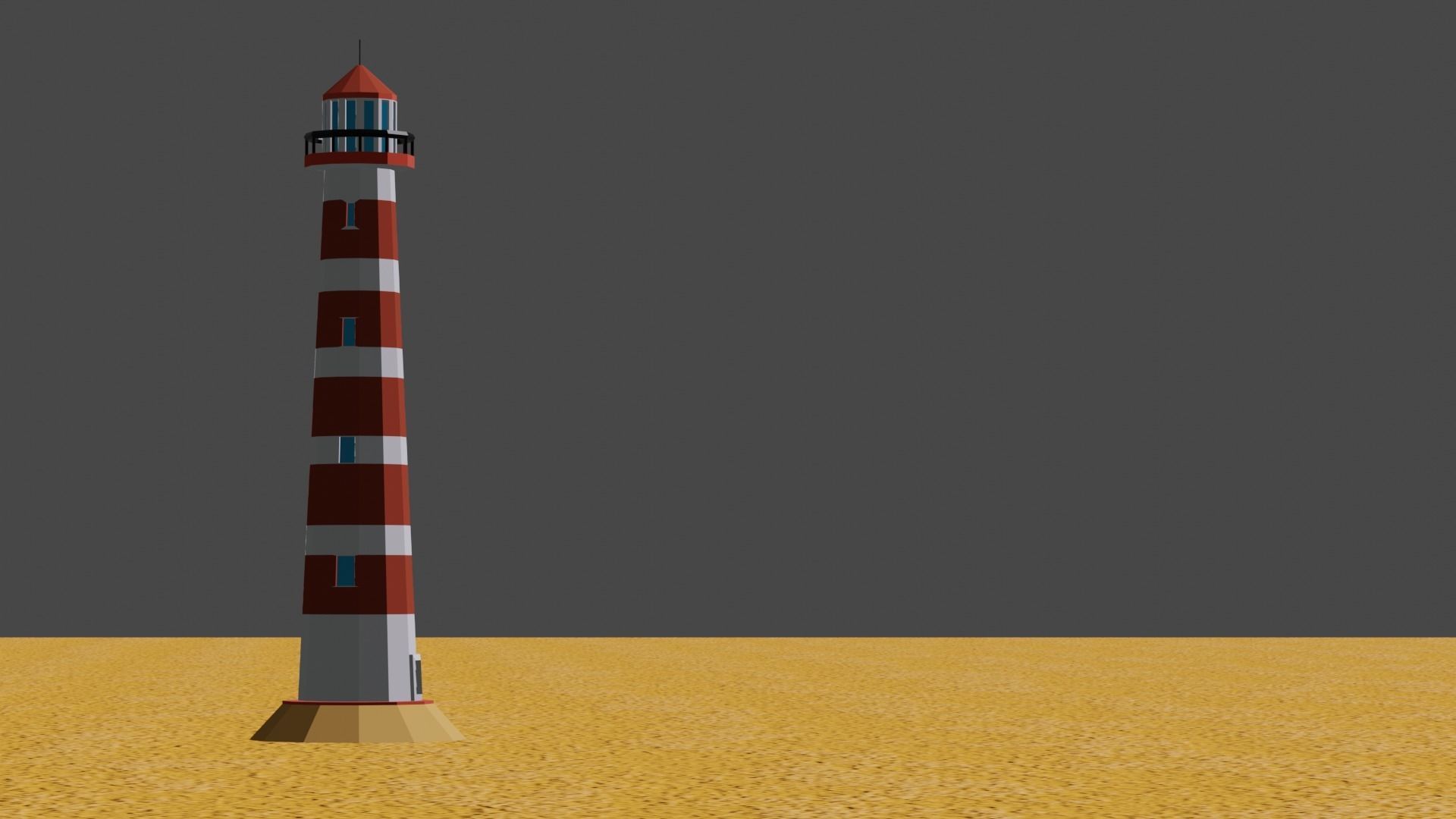 3D model Low poly light house or watch tower VR / AR / low-poly | CGTrader