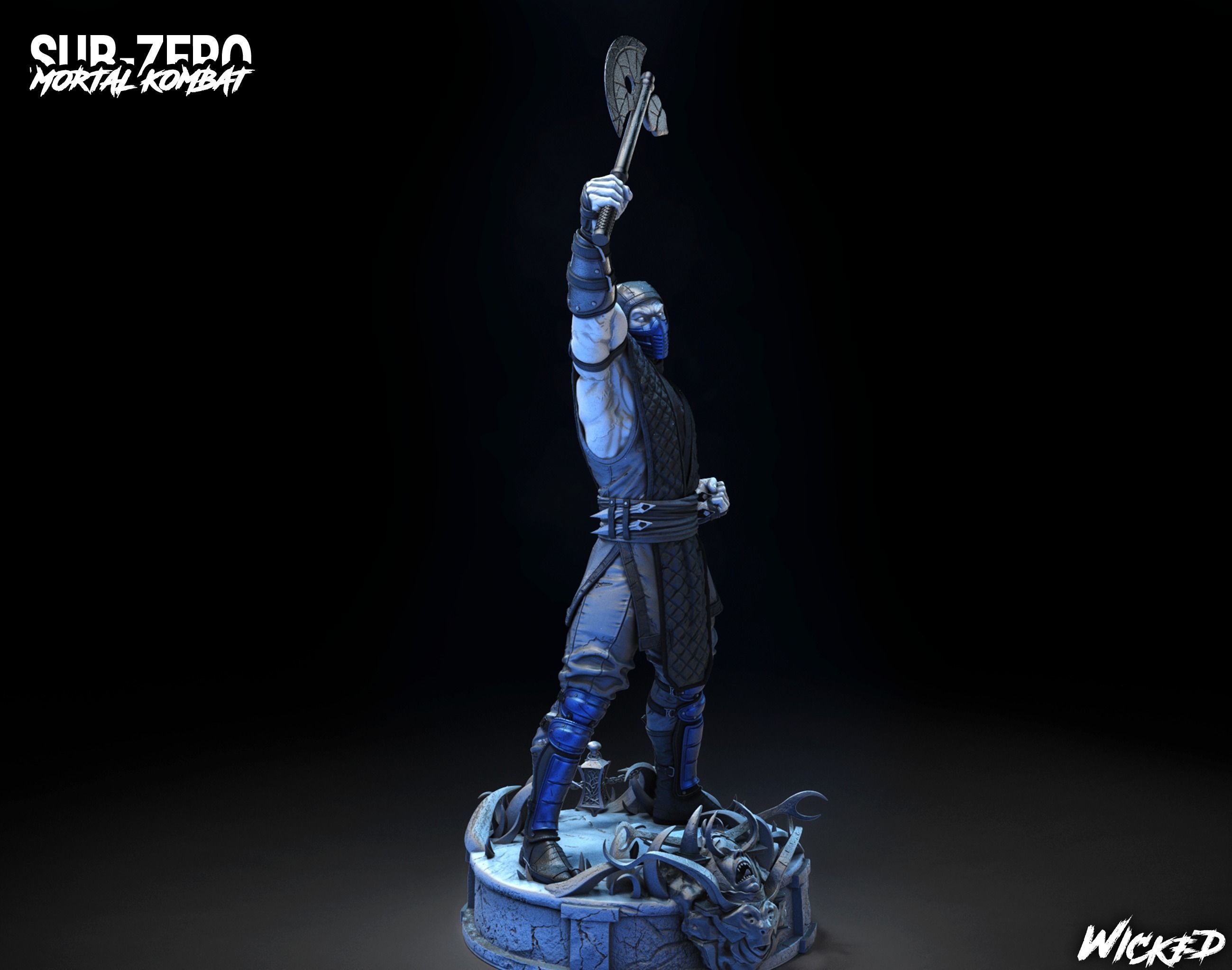 Wicked Video Game Sub Zero Sculpture ready for 3d printing 3D model 3D ...