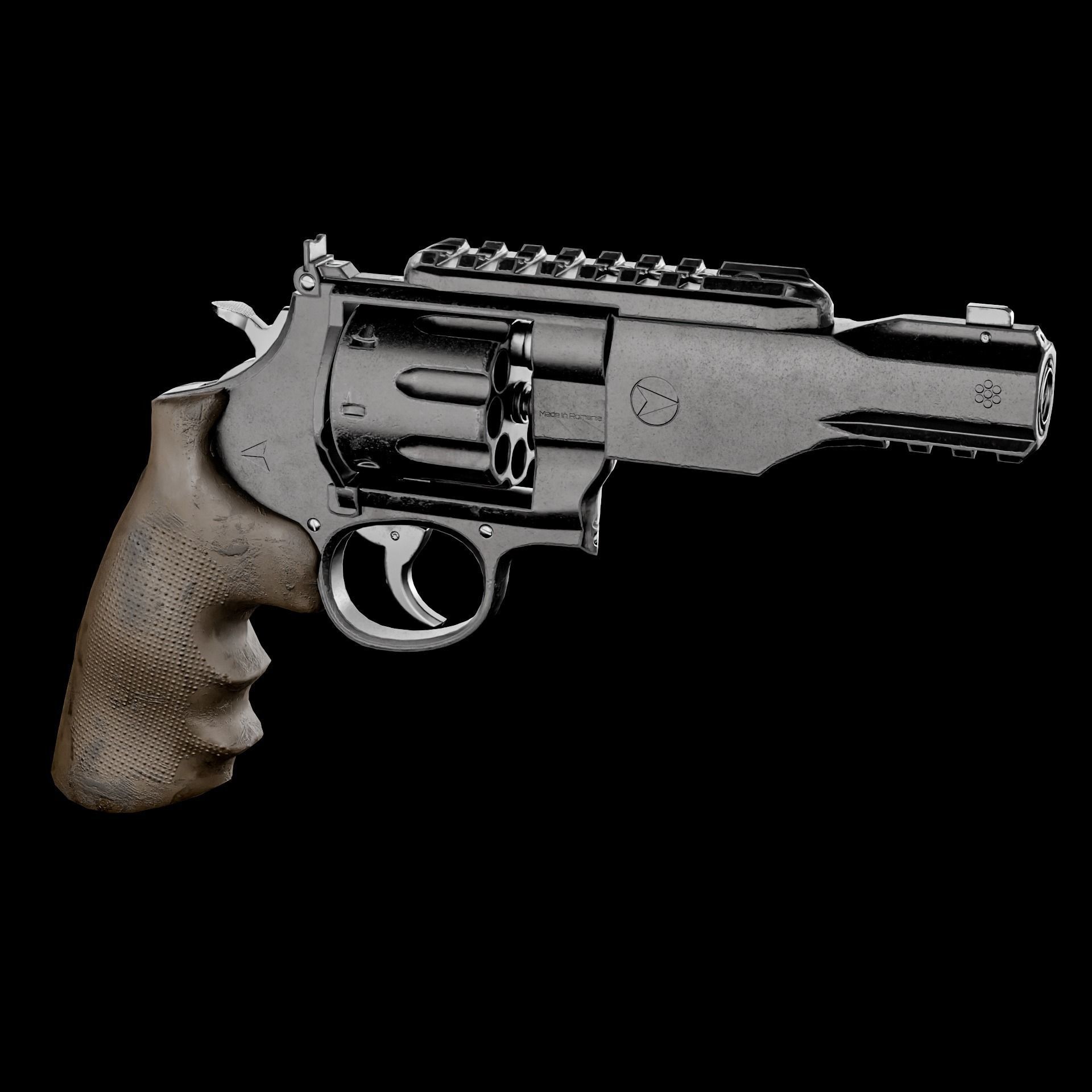 3D model CRV - REVOLVER VR / AR / low-poly | CGTrader
