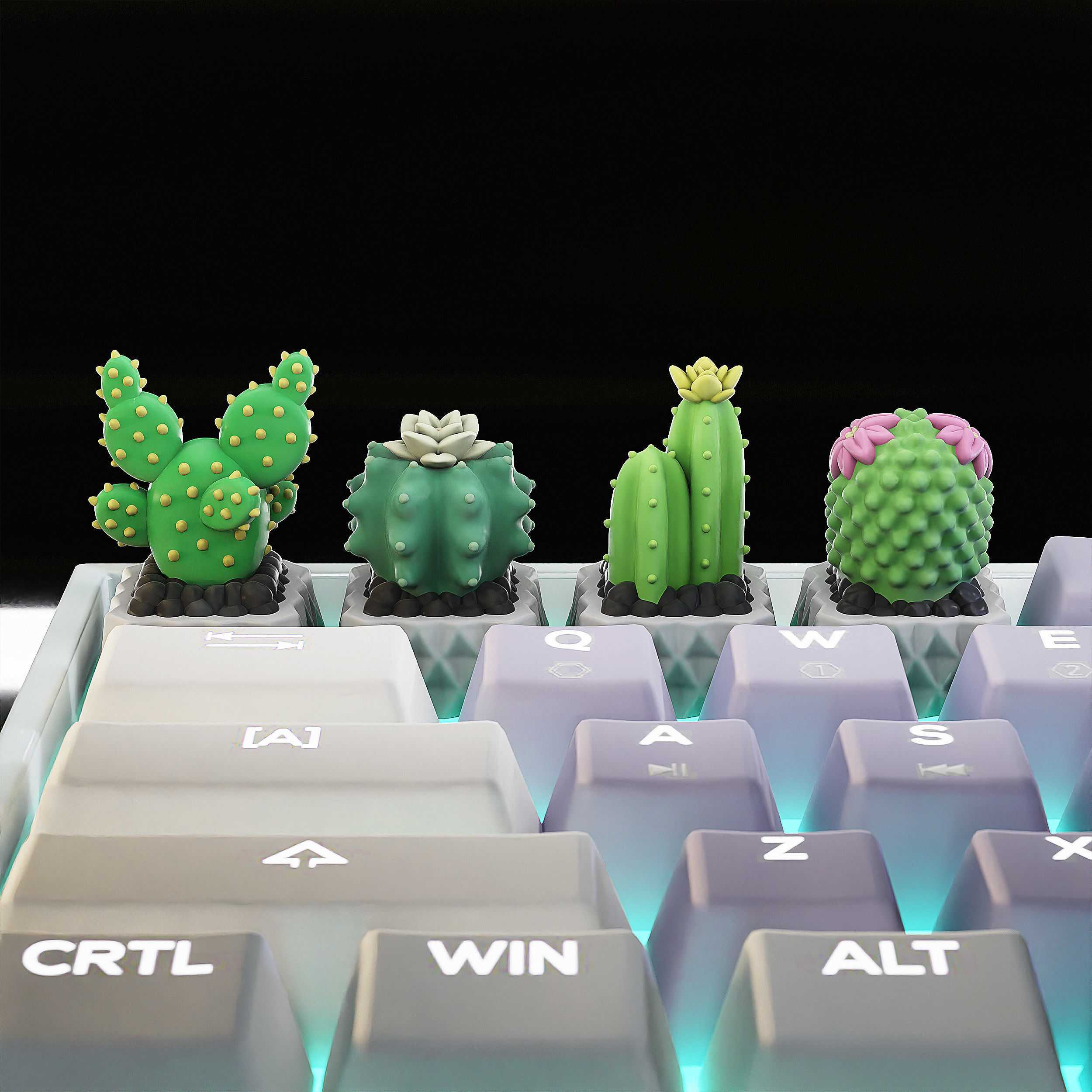 Cactus keycaps - Mechanical Keyboard 3D model 3D printable | CGTrader