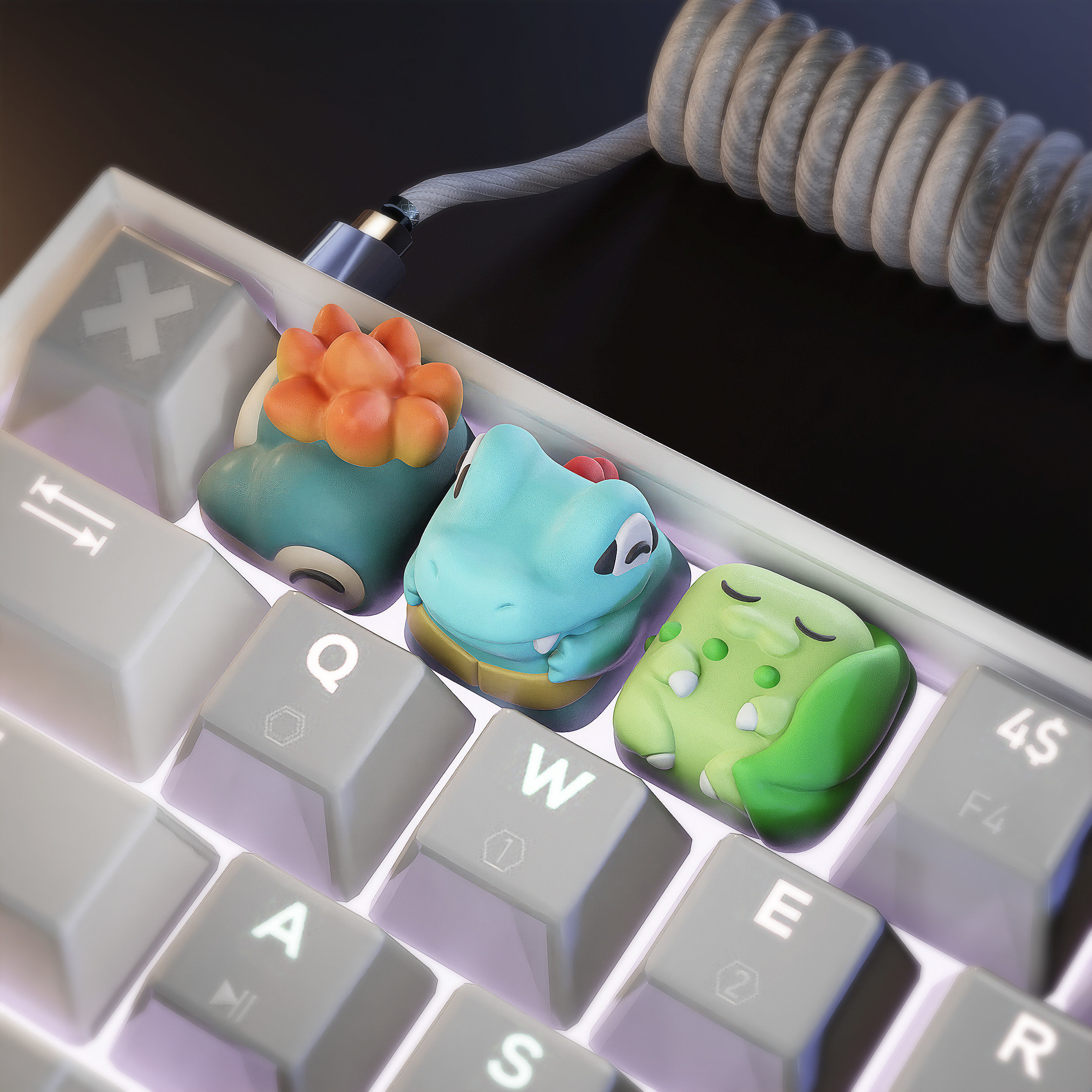 Sleeping poke Keycaps - Mechanical Keycaps 3D model 3D printable | CGTrader