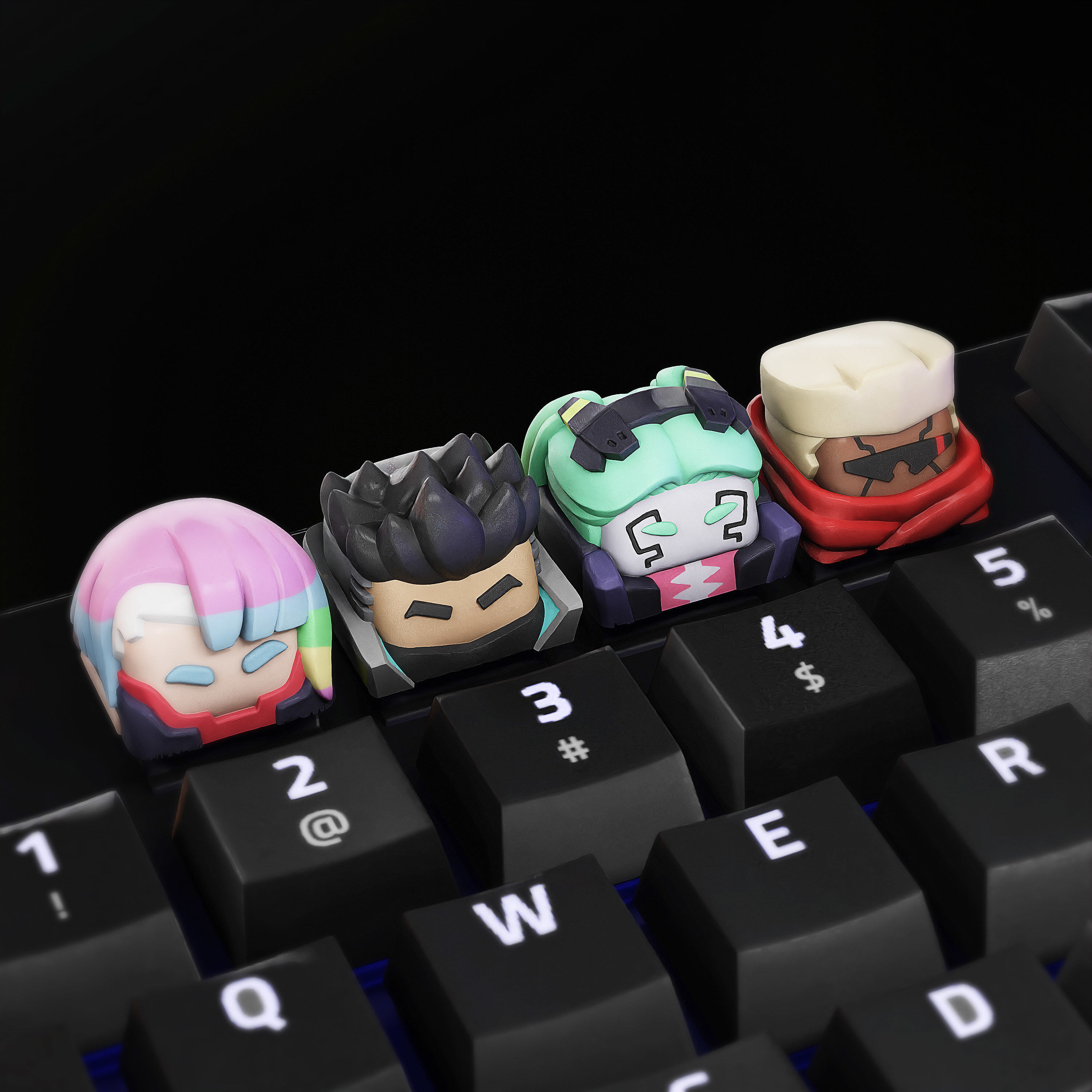 Cyberpunk Edgerunners Keycaps - Mechanical Keyboard 3D model 3D ...