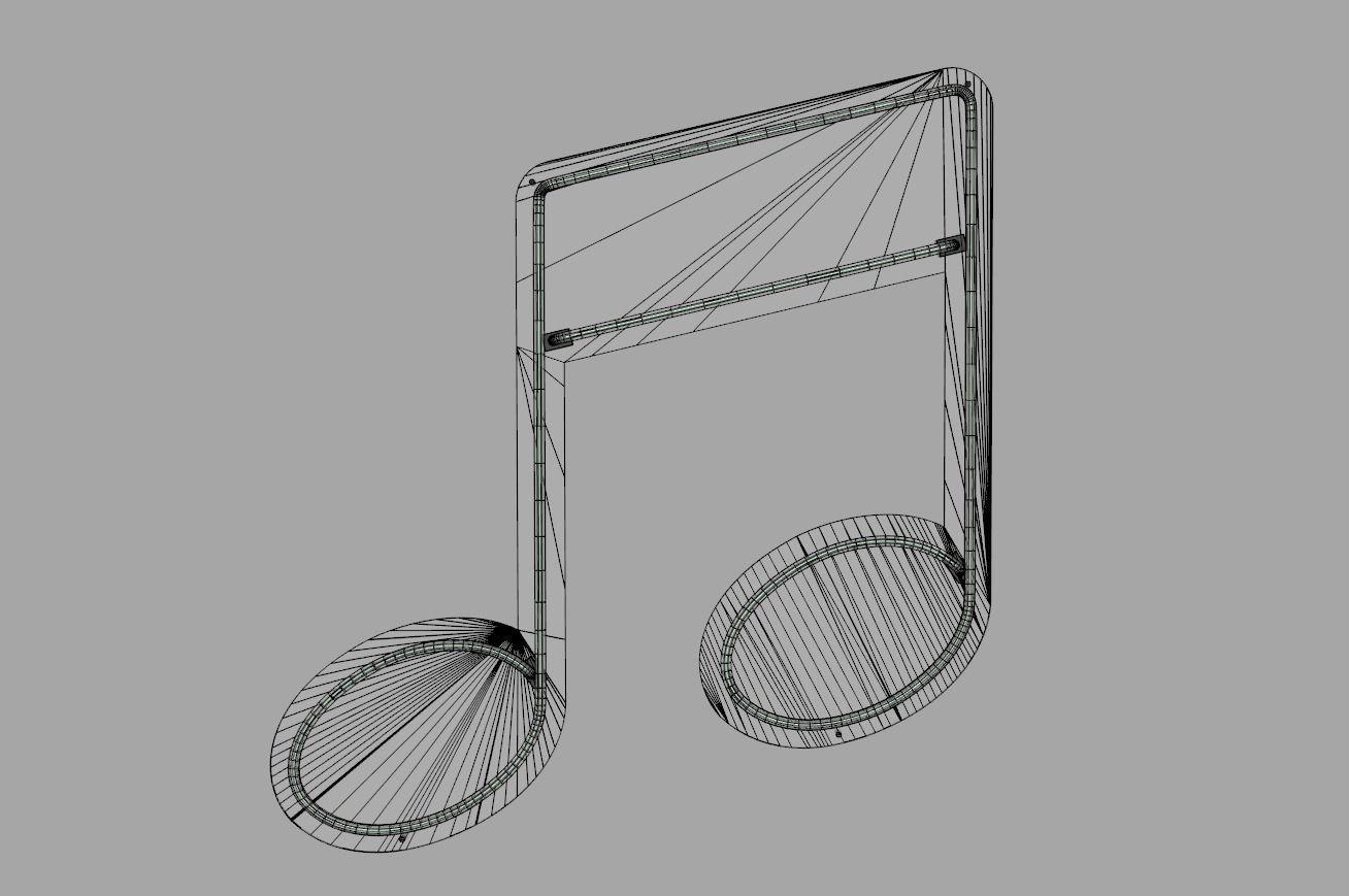 Music Note 3 - Neon Sign 3D model | CGTrader