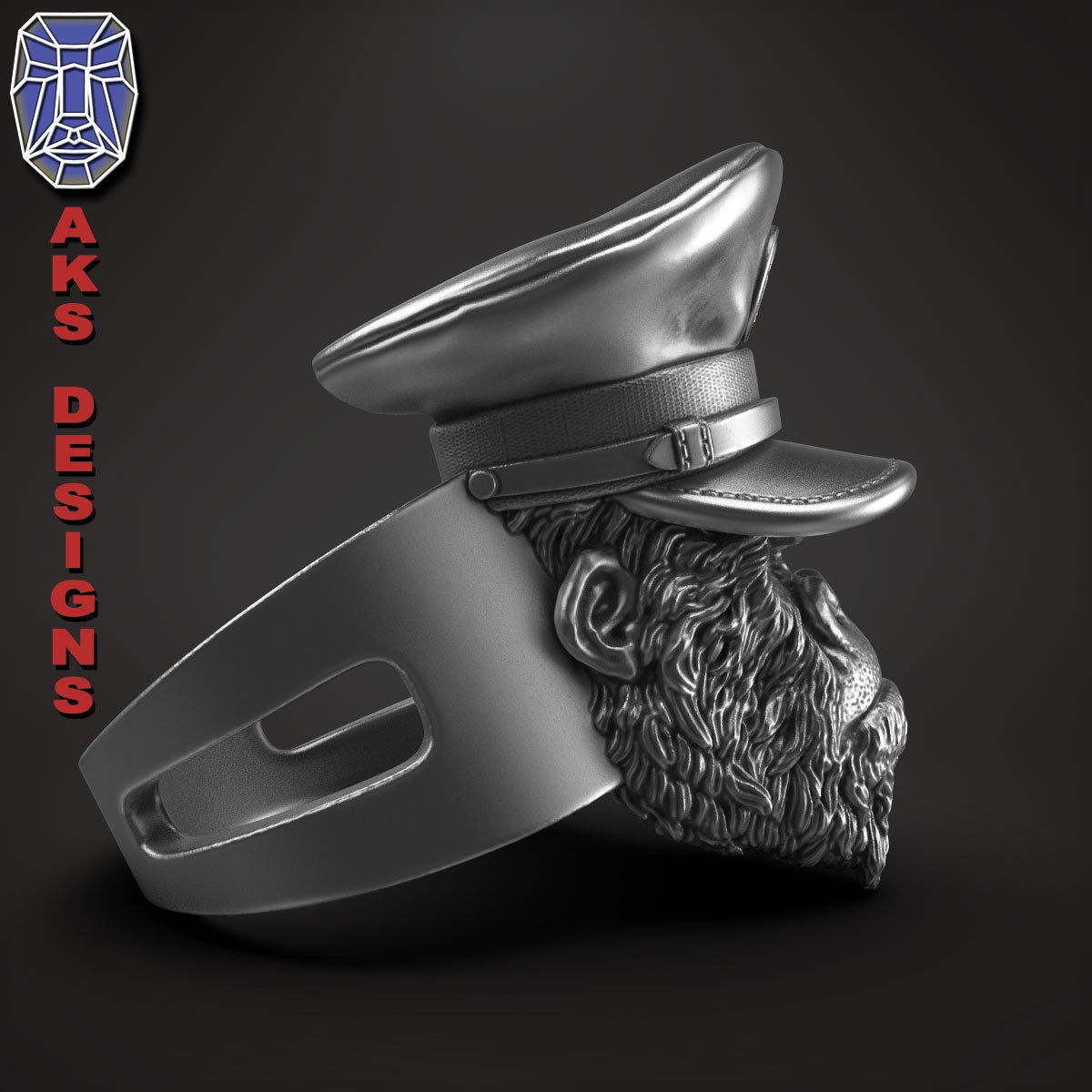 Animal ring jewelry Army captain guerilla v150 3D model 3D printable ...