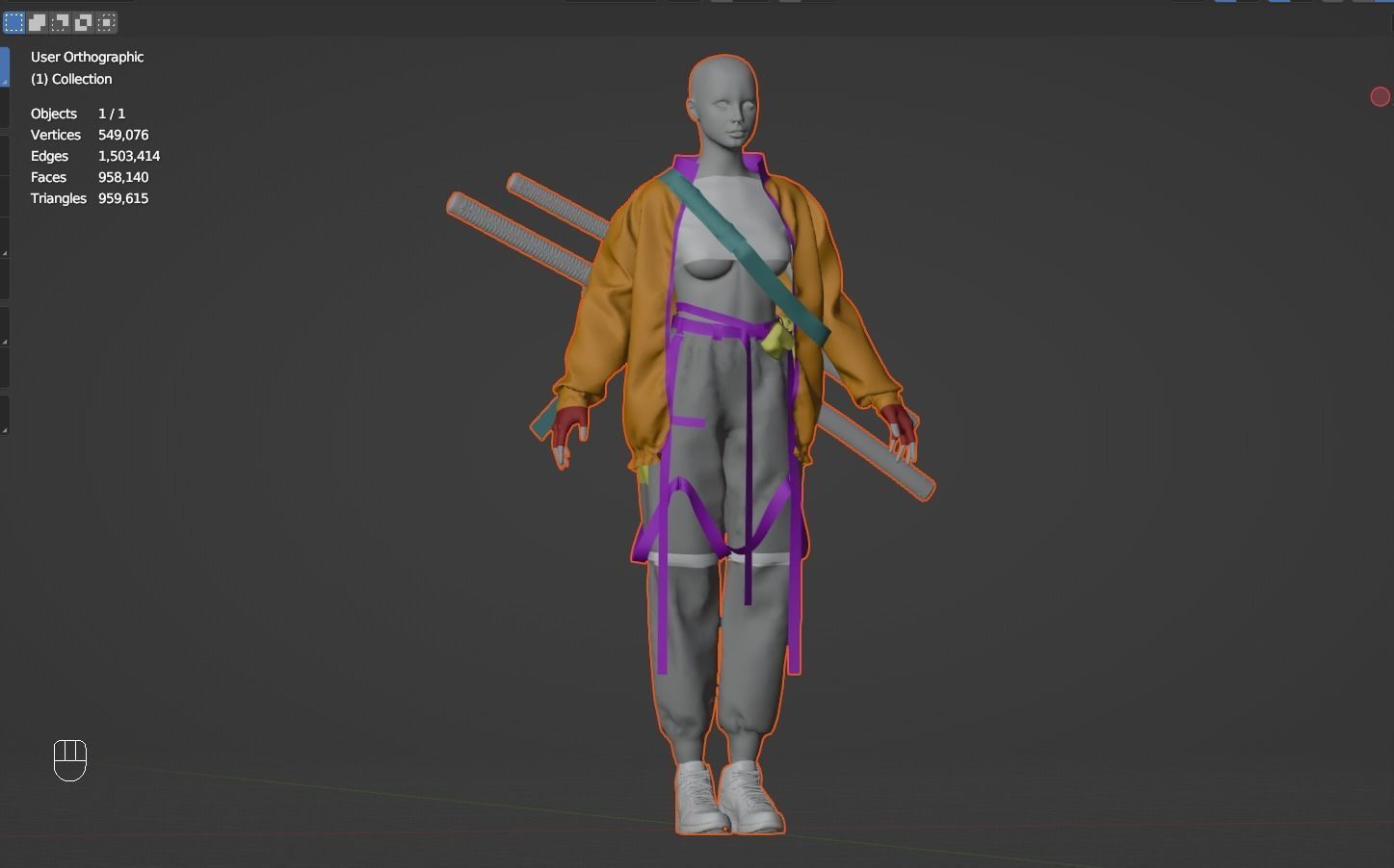 Outfit for a girl 3D model | CGTrader