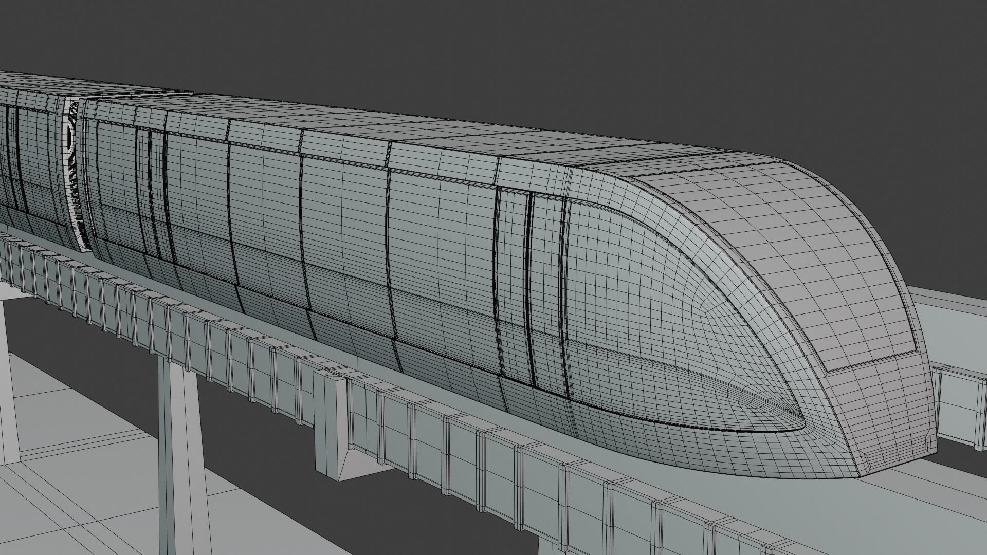 Monorail train concept 2023 IV 3D model | CGTrader