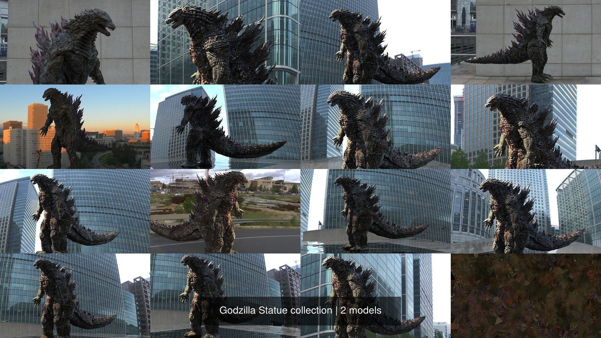 Godzilla Statue collection | CGTrader