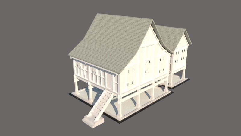 RUMAH TRADISIONAL MELAYU PAHANG DARUL MAKMUR free 3D model 3D printable ...