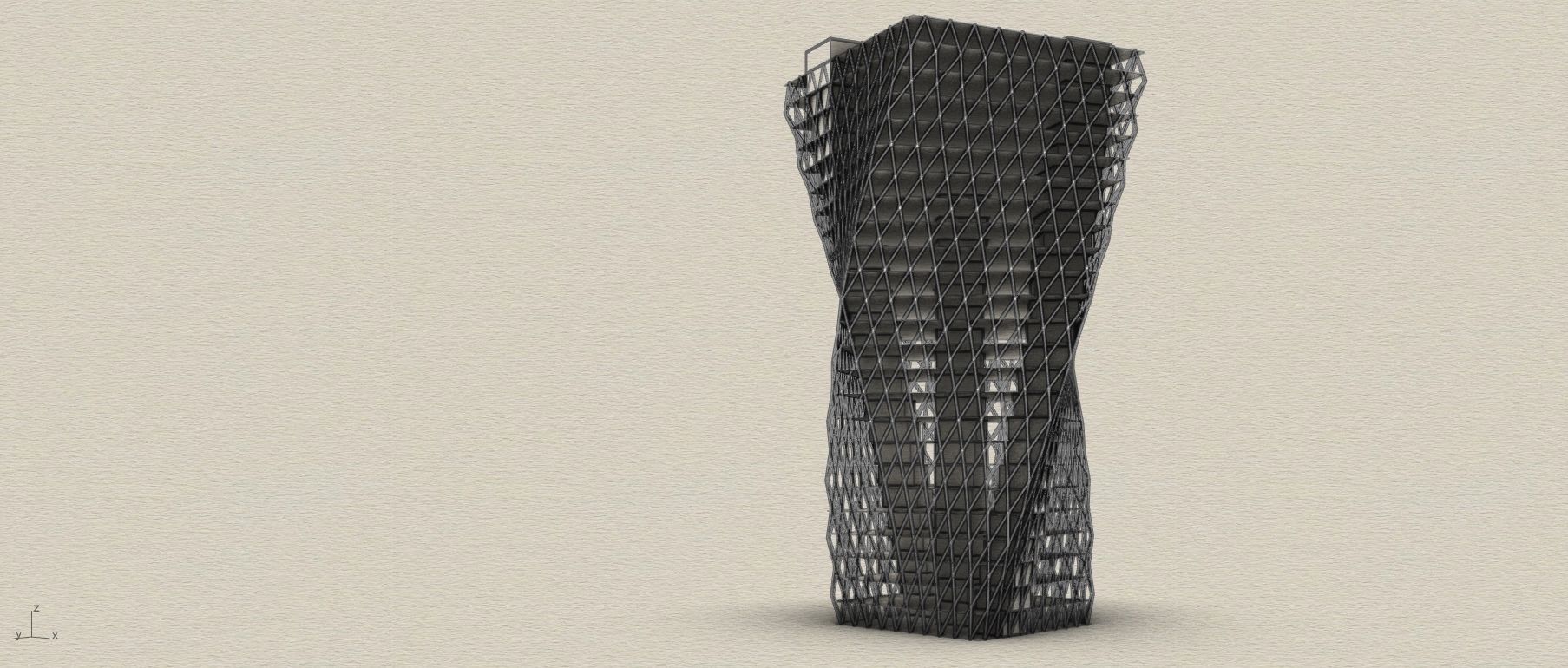 Parametric Tower Design in Grasshopper Rhino 3d model Download 3D model | CGTrader