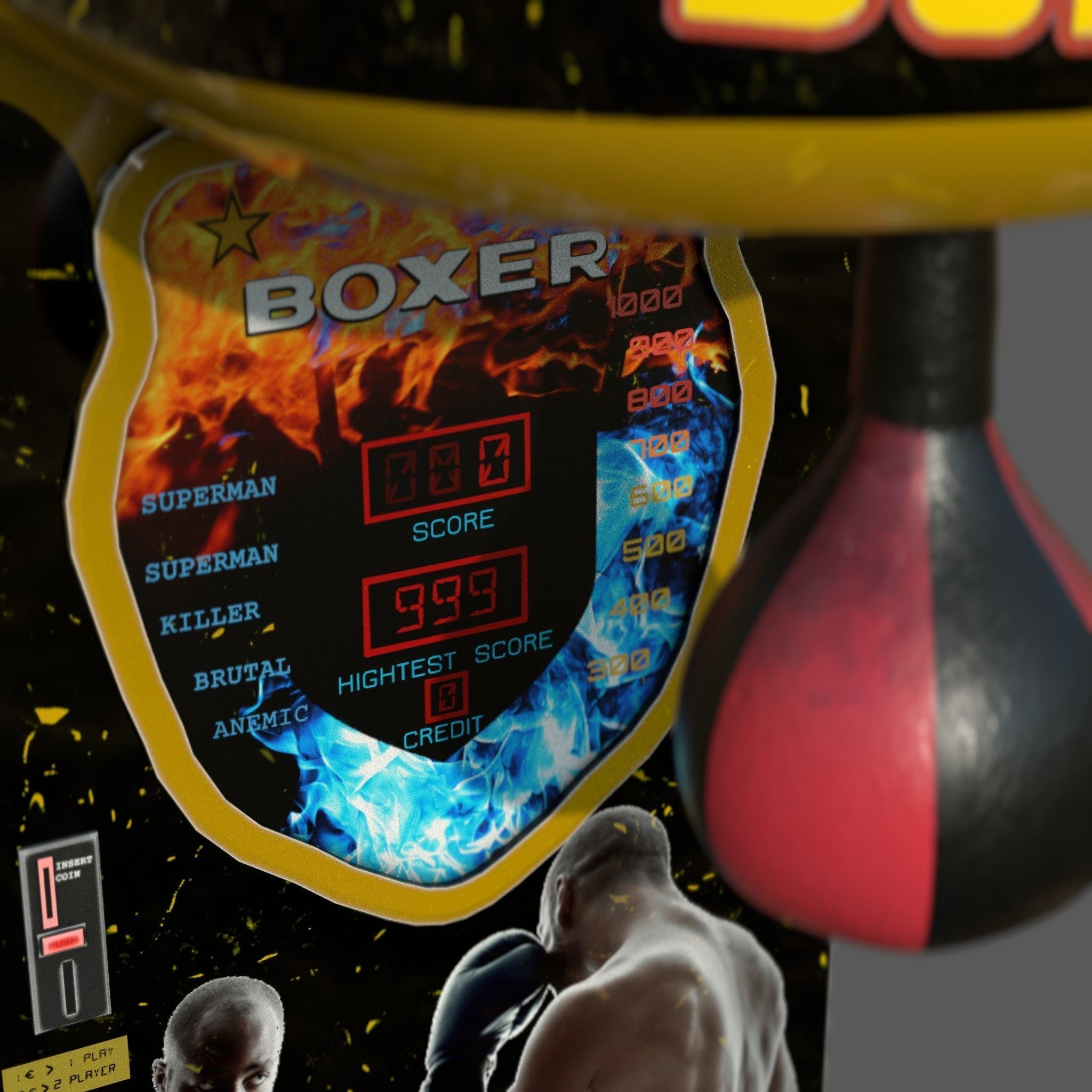 BOXER ARCADE MACHINE 3D model | CGTrader