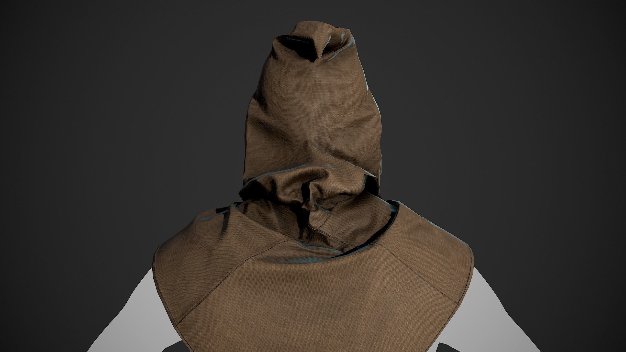 3D model Brown Medieval Hood VR / AR / low-poly | CGTrader