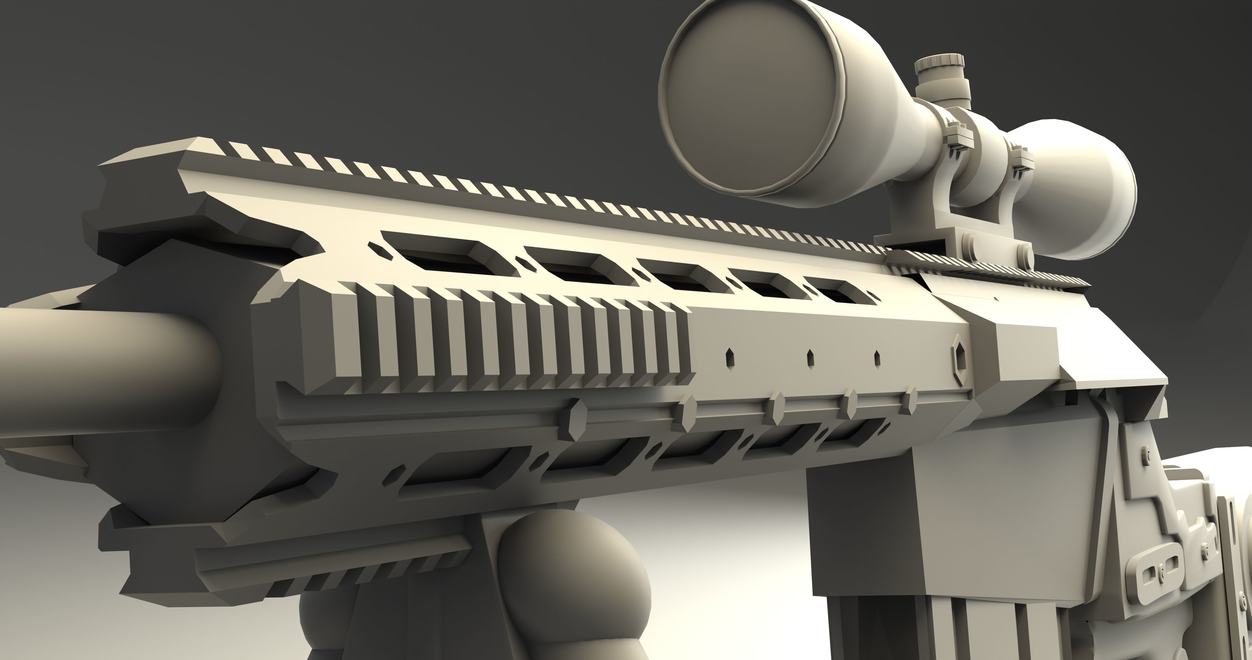 Gun 3D Lowpoly Model 3D model | CGTrader