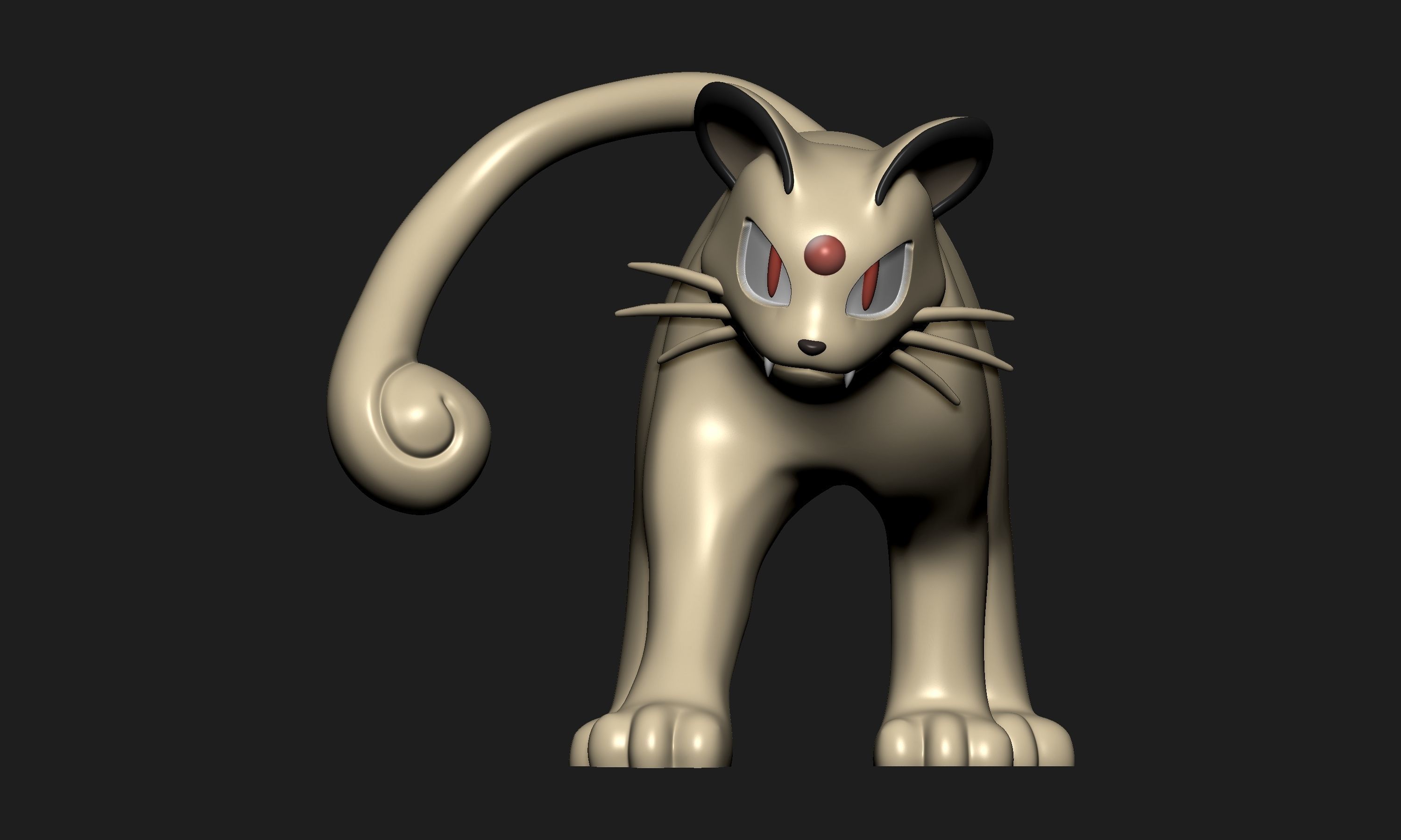 Pokemon - Meowth and Persian with 2 poses 3D model 3D printable | CGTrader