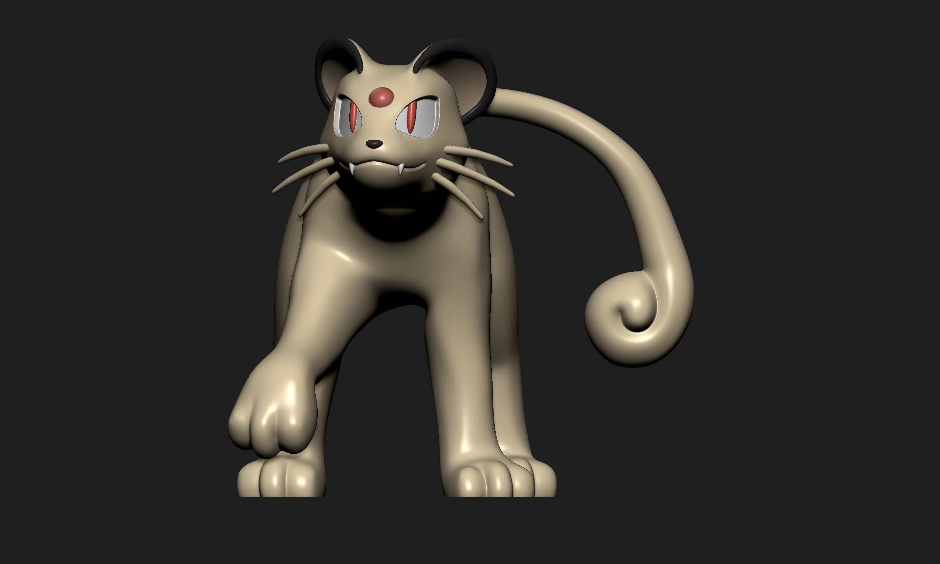 Pokemon - Meowth and Persian with 2 poses 3D model 3D printable | CGTrader