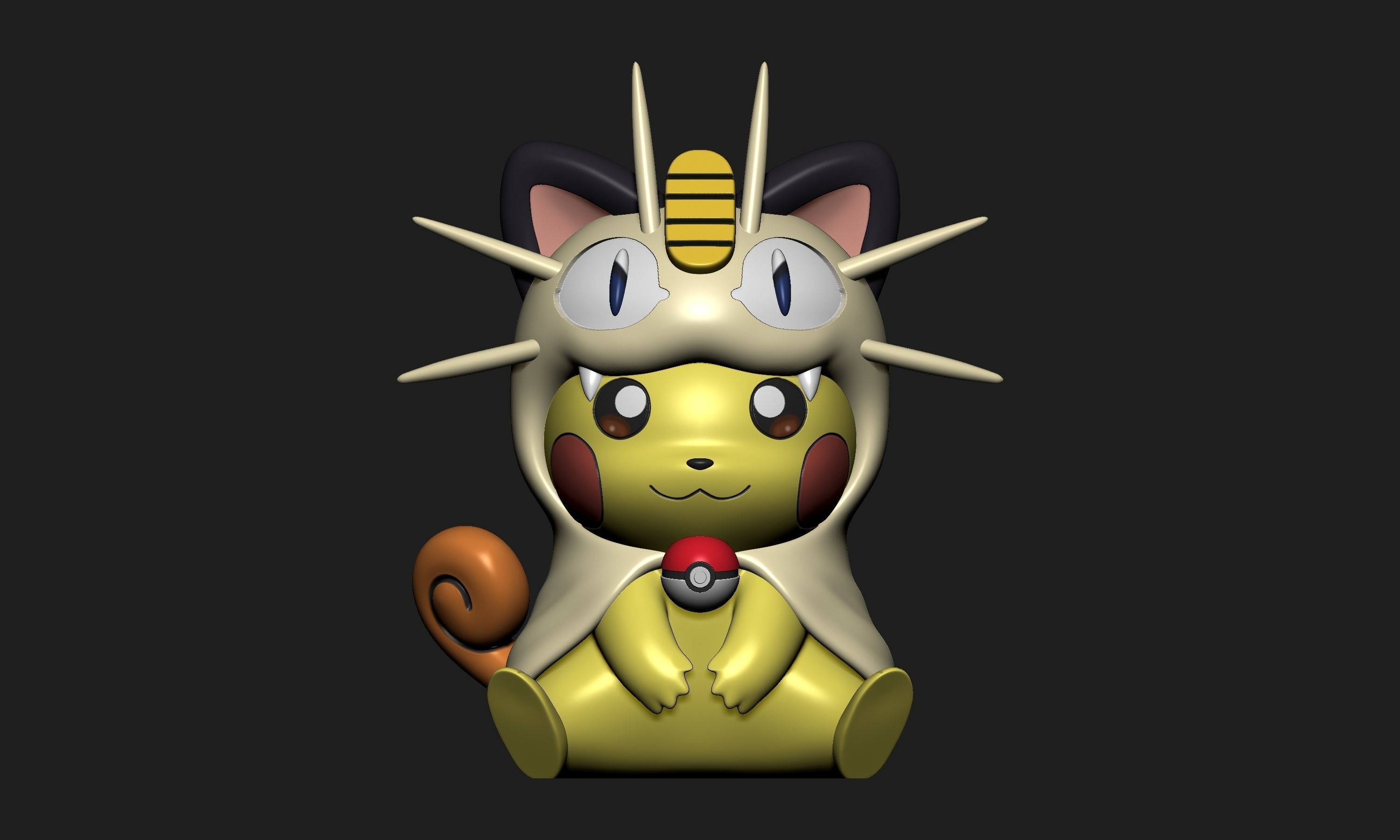 Pokemon - Pikachu Meowth Cosplay free 3D model 3D printable | CGTrader