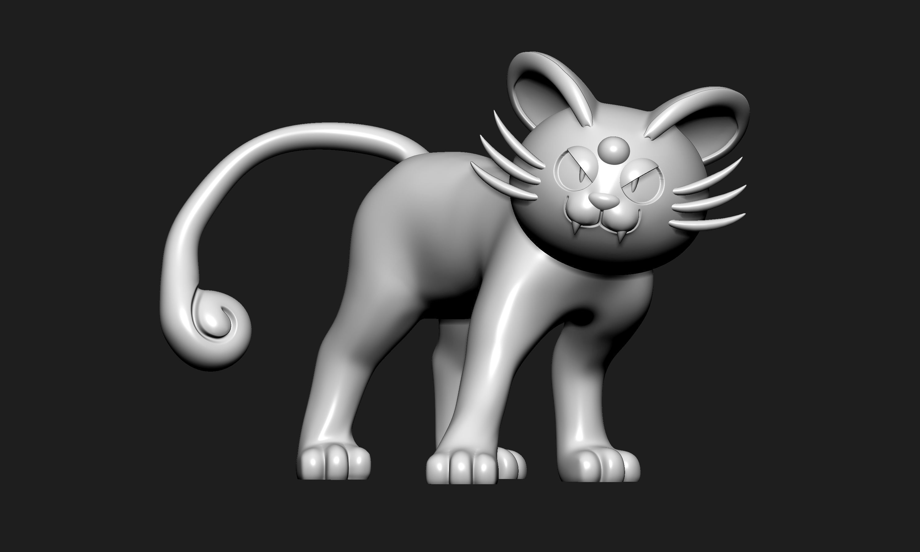 Pokemon - Alolan Persian with 2 poses 3D model 3D printable | CGTrader
