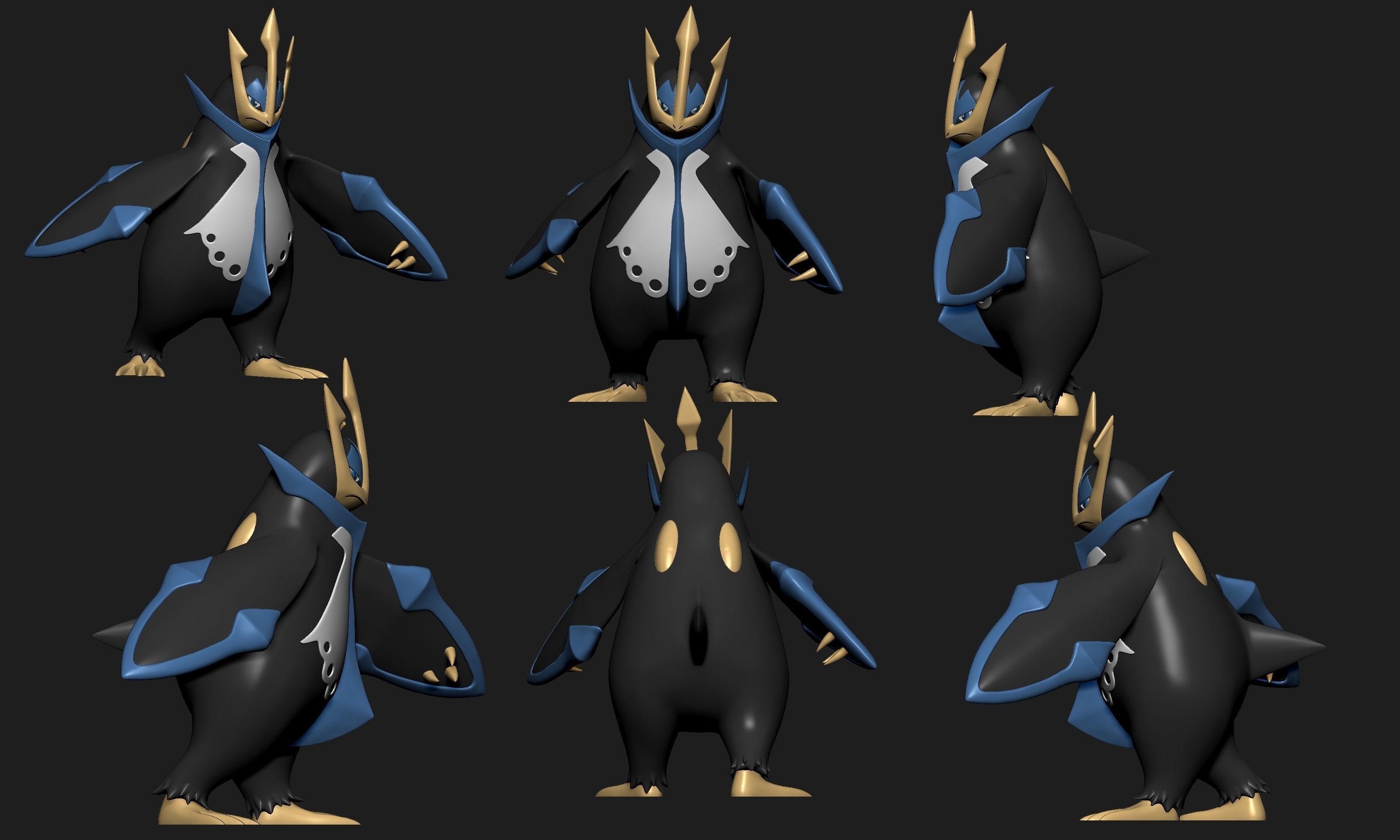 Pokemon - Empoleon with 2 poses 3D model 3D printable | CGTrader