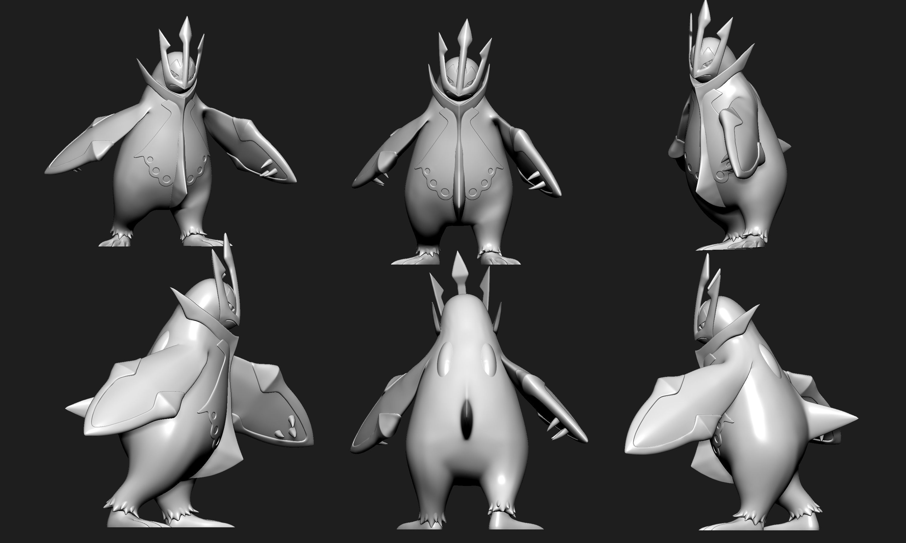 Pokemon - Empoleon with 2 poses 3D model 3D printable | CGTrader