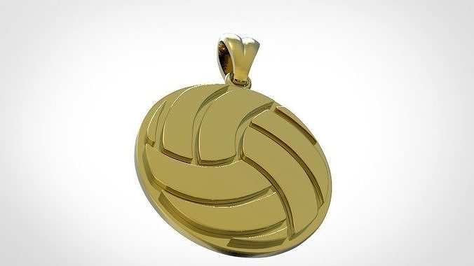 Volleyball Pendant necklace charm findings Jewelry 3D model 3D ...
