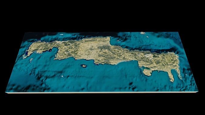 3D model Crete island full 3d model terrain VR / AR / low-poly | CGTrader