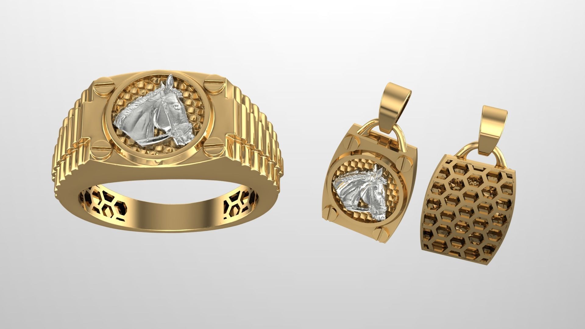 Fusion Horse Half Set 3D model 3D printable | CGTrader