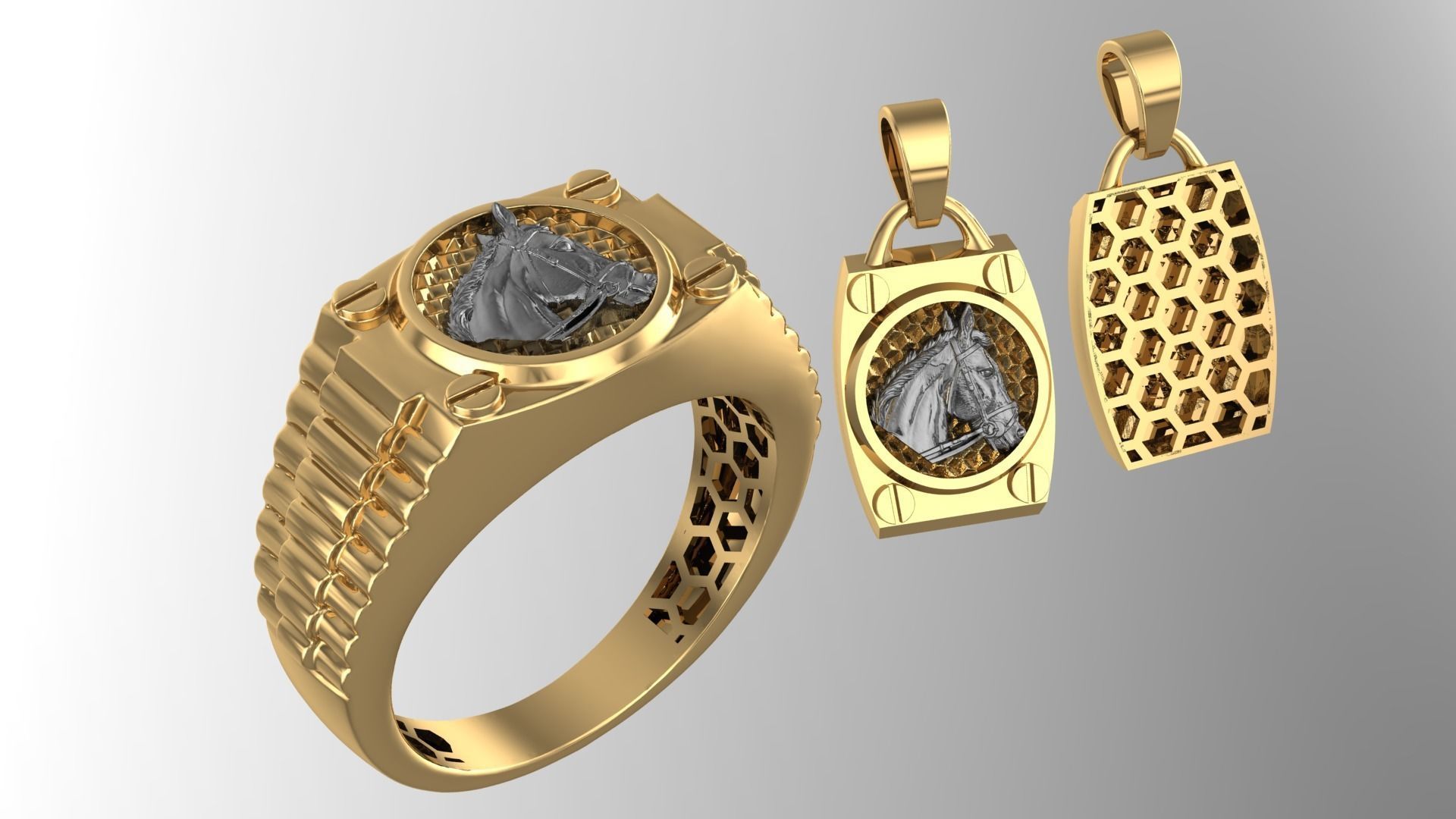 Fusion Horse Half Set 3D model 3D printable | CGTrader