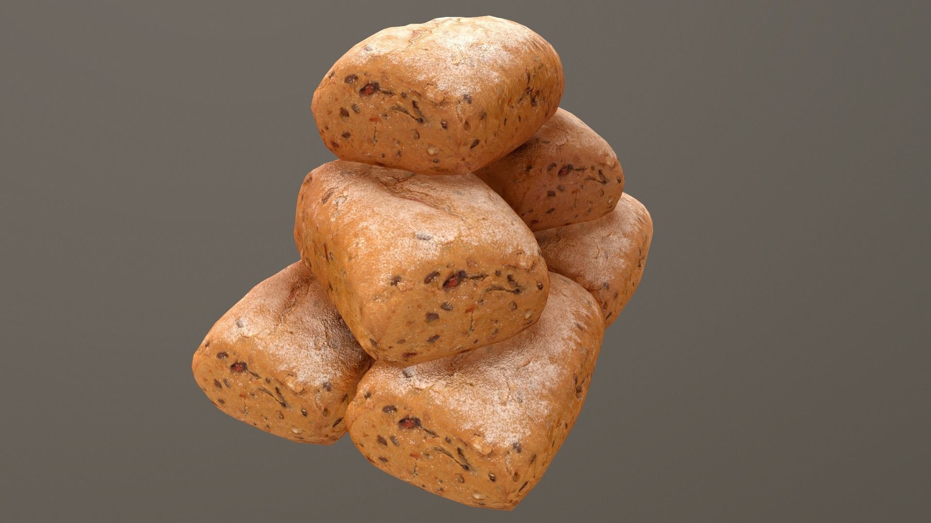 3D model Bread Roll AR VR PBR Lowpoly with game ready 3d Model VR / AR ...