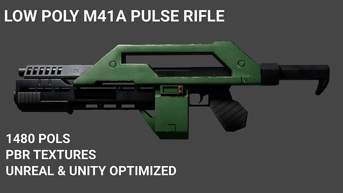 3D model M41A Pulse Rifle VR / AR / low-poly | CGTrader