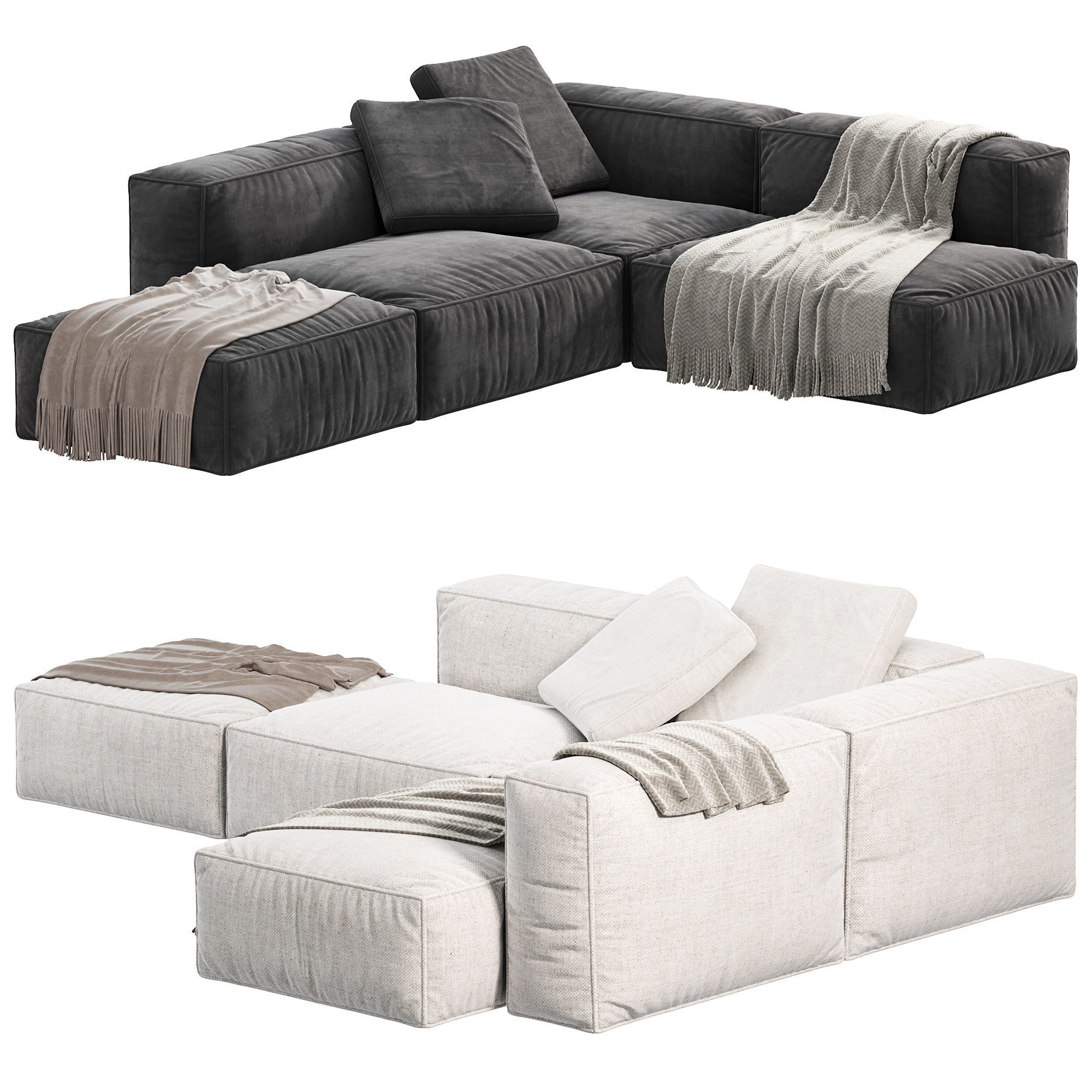 Modular Sofa Peanut B by Bonaldo 3D model | CGTrader