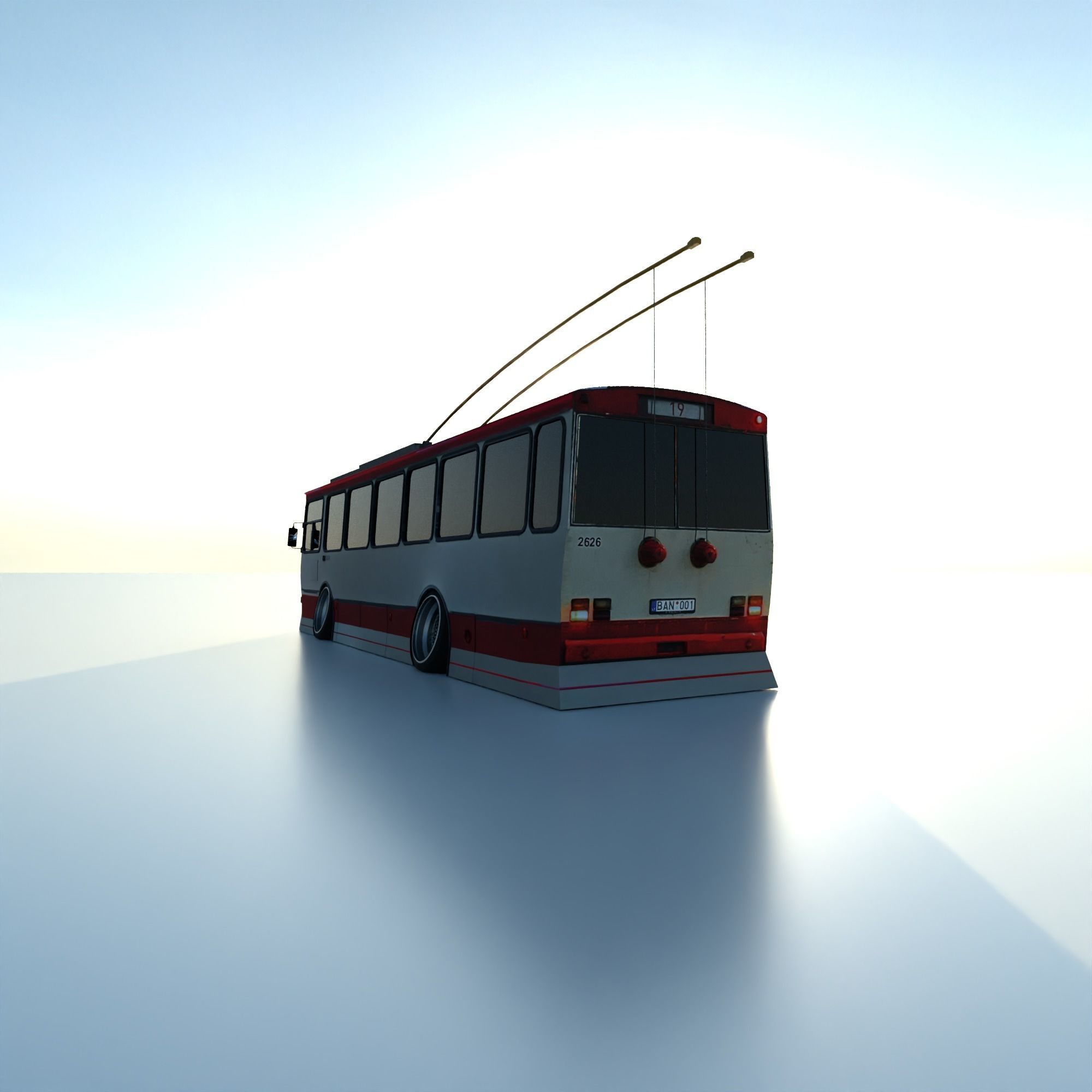 3D model Soviet Trolleybus tuned VR / AR / low-poly | CGTrader