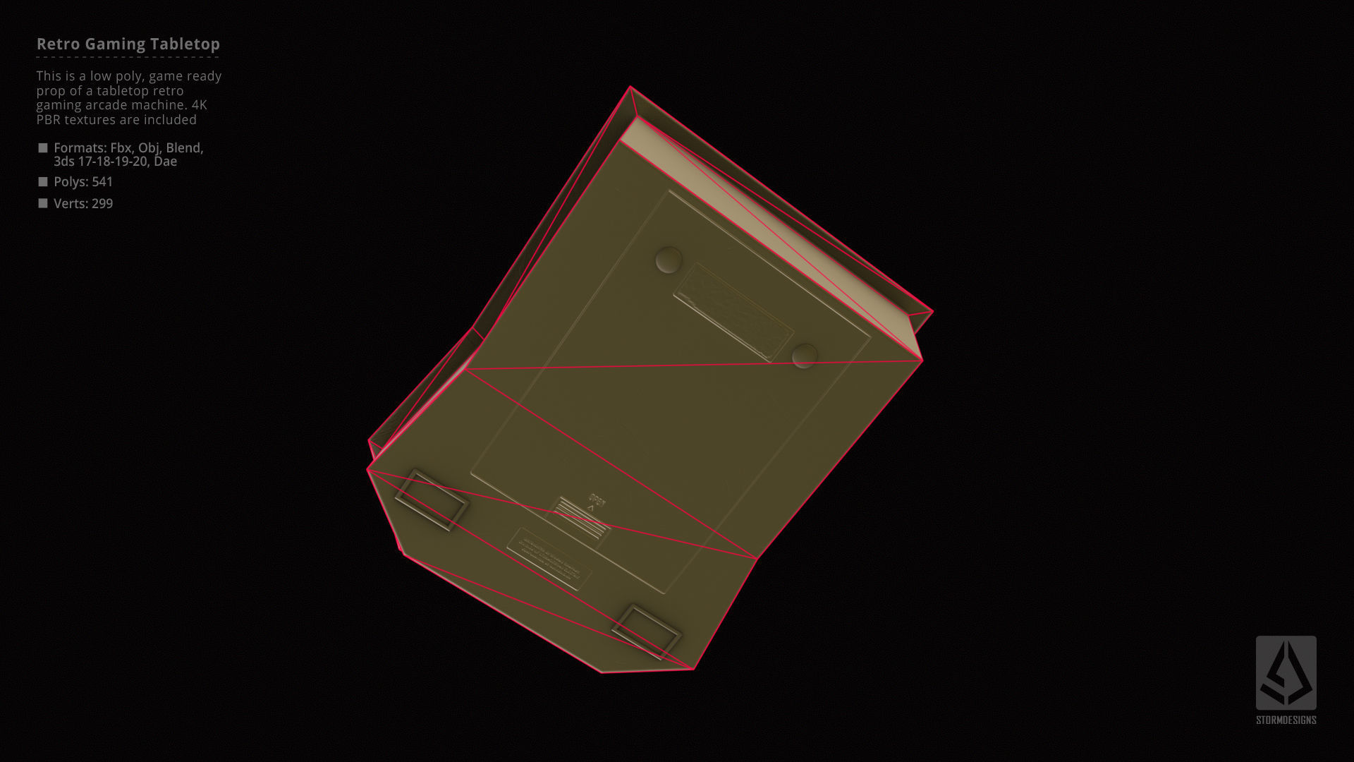 3D model Retro Gaming 1980s Arcade Tabletop VR / AR / low-poly | CGTrader