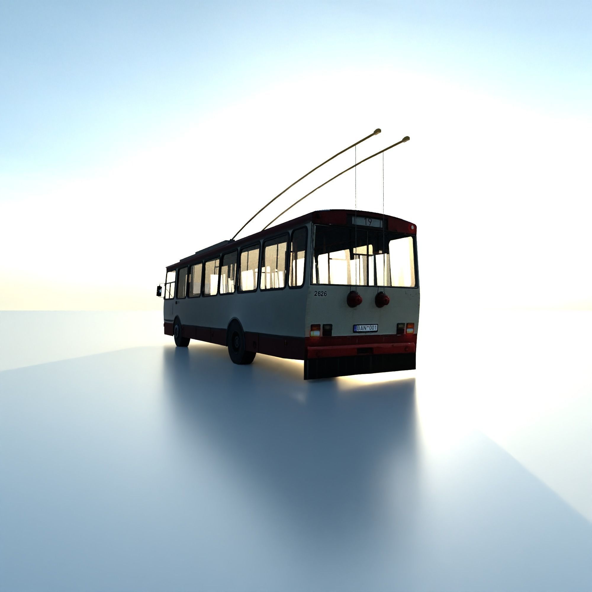 3D model Soviet Trolleybus VR / AR / low-poly | CGTrader