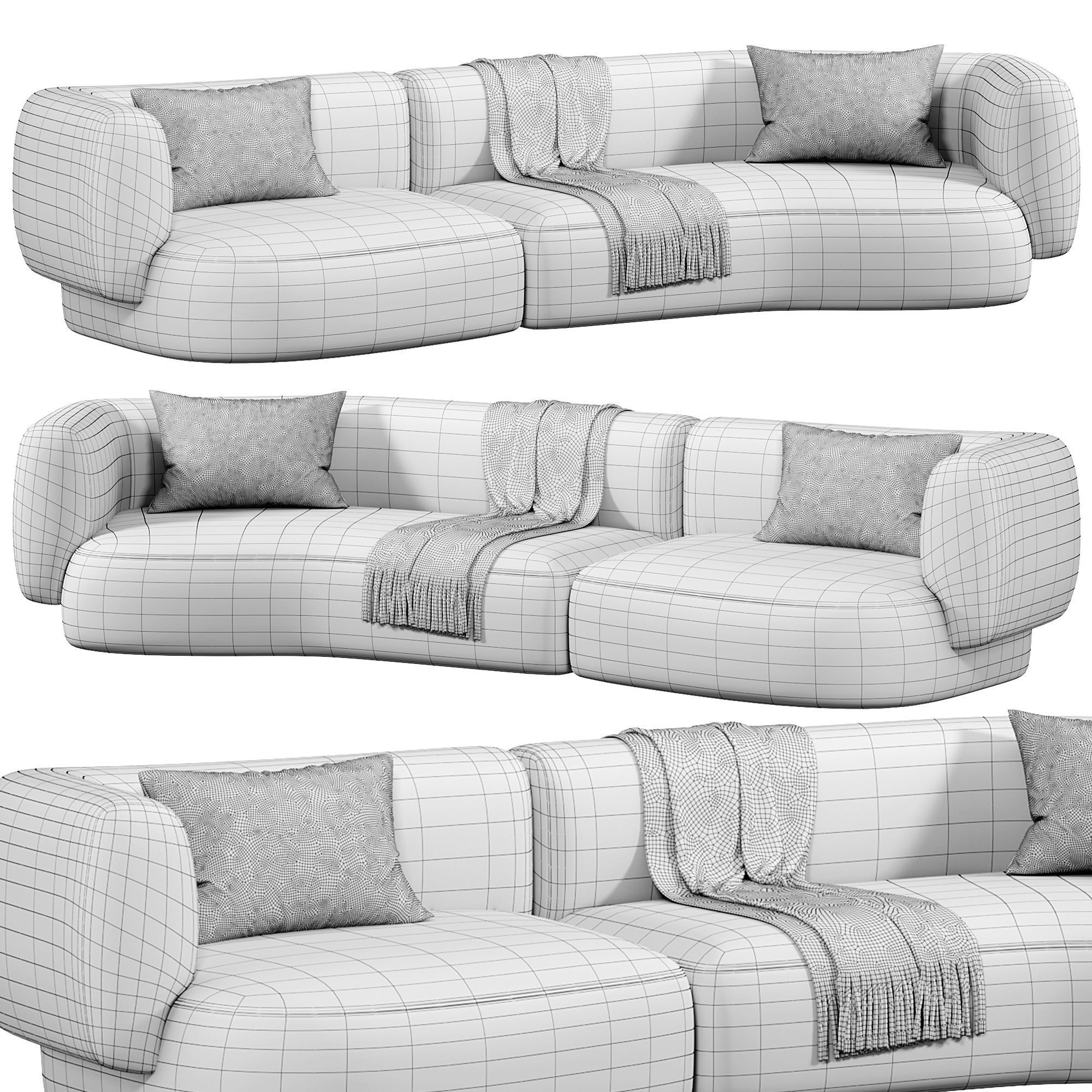 HUG MODULAR SOFA 6 3D model | CGTrader
