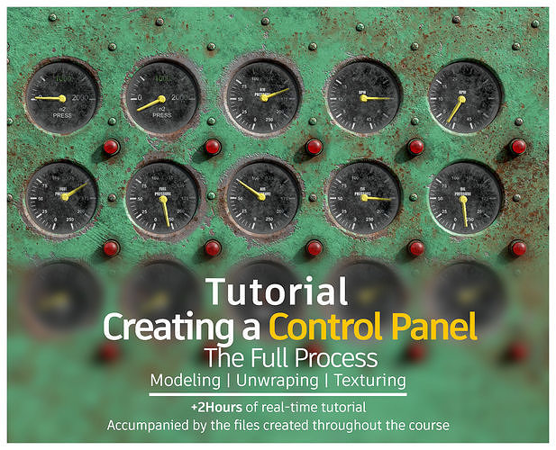Tutorial - Creating a Control Panel - The Full Process 3D model | CGTrader