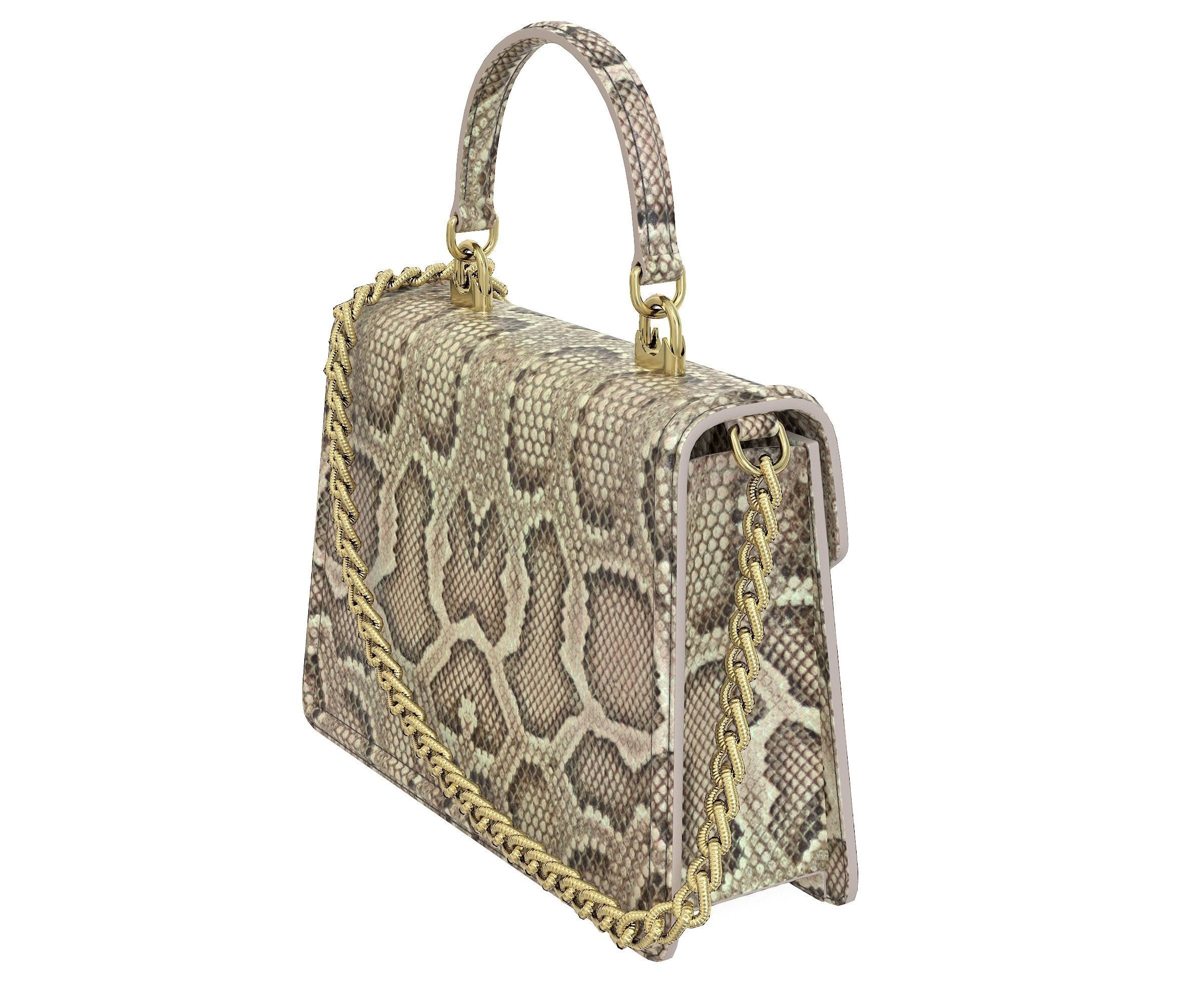 3D model Dolce Gabbana Devotion top-handle Bag Snake VR / AR / low-poly ...