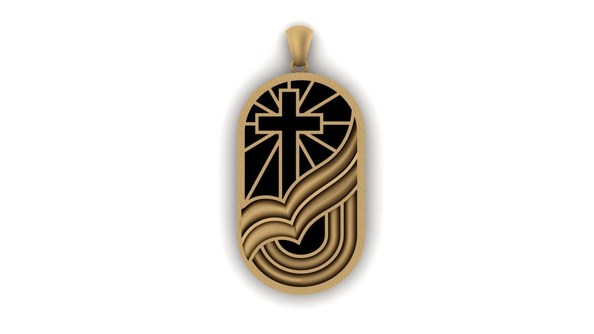 Gold Christian Cross 3d Print Mode free 3D model 3D printable | CGTrader