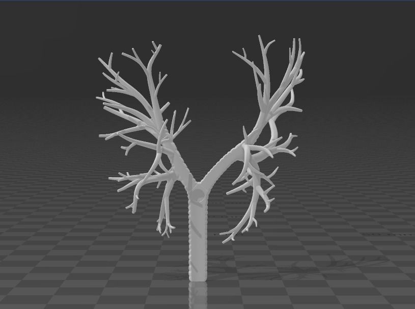Bronchial tree with support 3D model 3D printable | CGTrader