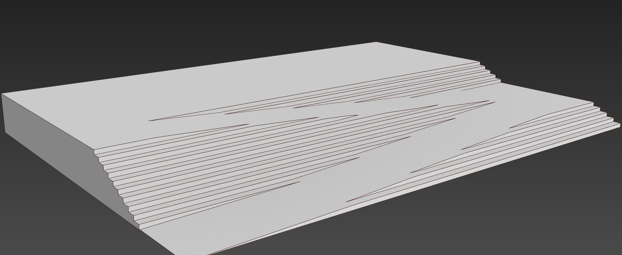 Landscape Modern zigzag Ramp Stairs 3D model | CGTrader