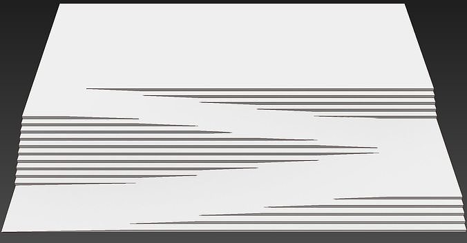 Landscape Modern zigzag Ramp Stairs 3D model | CGTrader