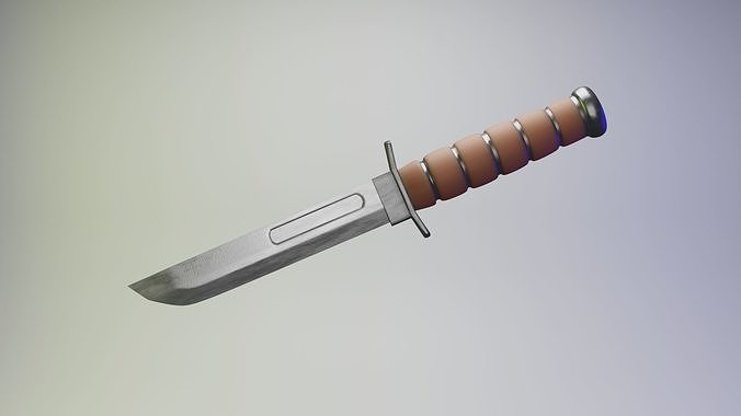 Combat knife 3D model | CGTrader
